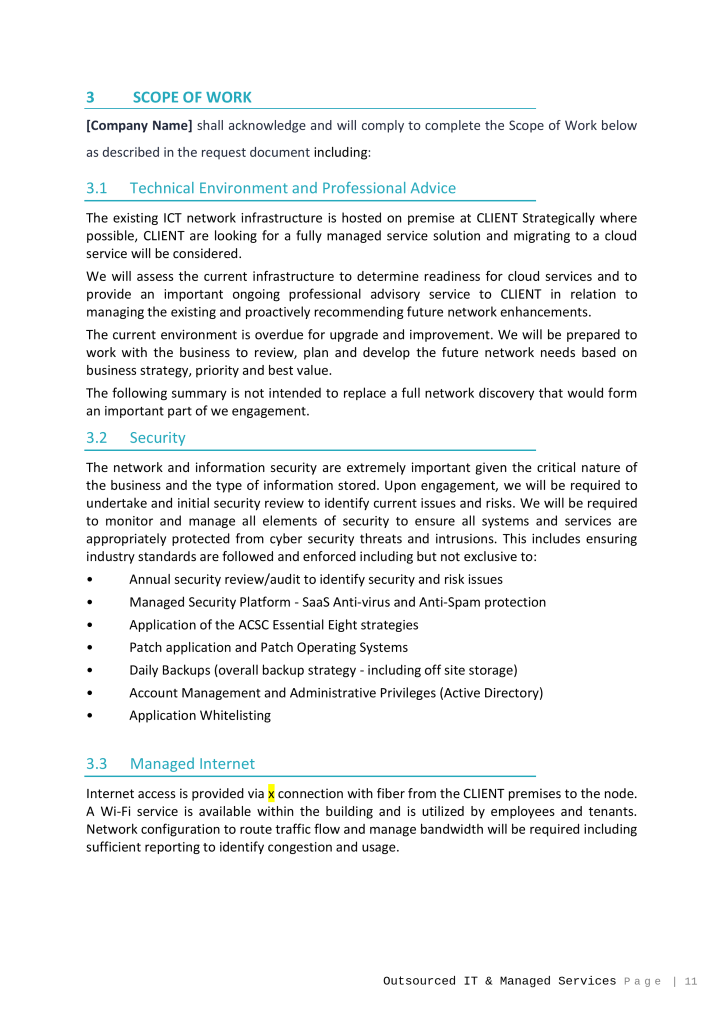 ICT & Support Services Proposal Template - RFPLY - Proposal Templates