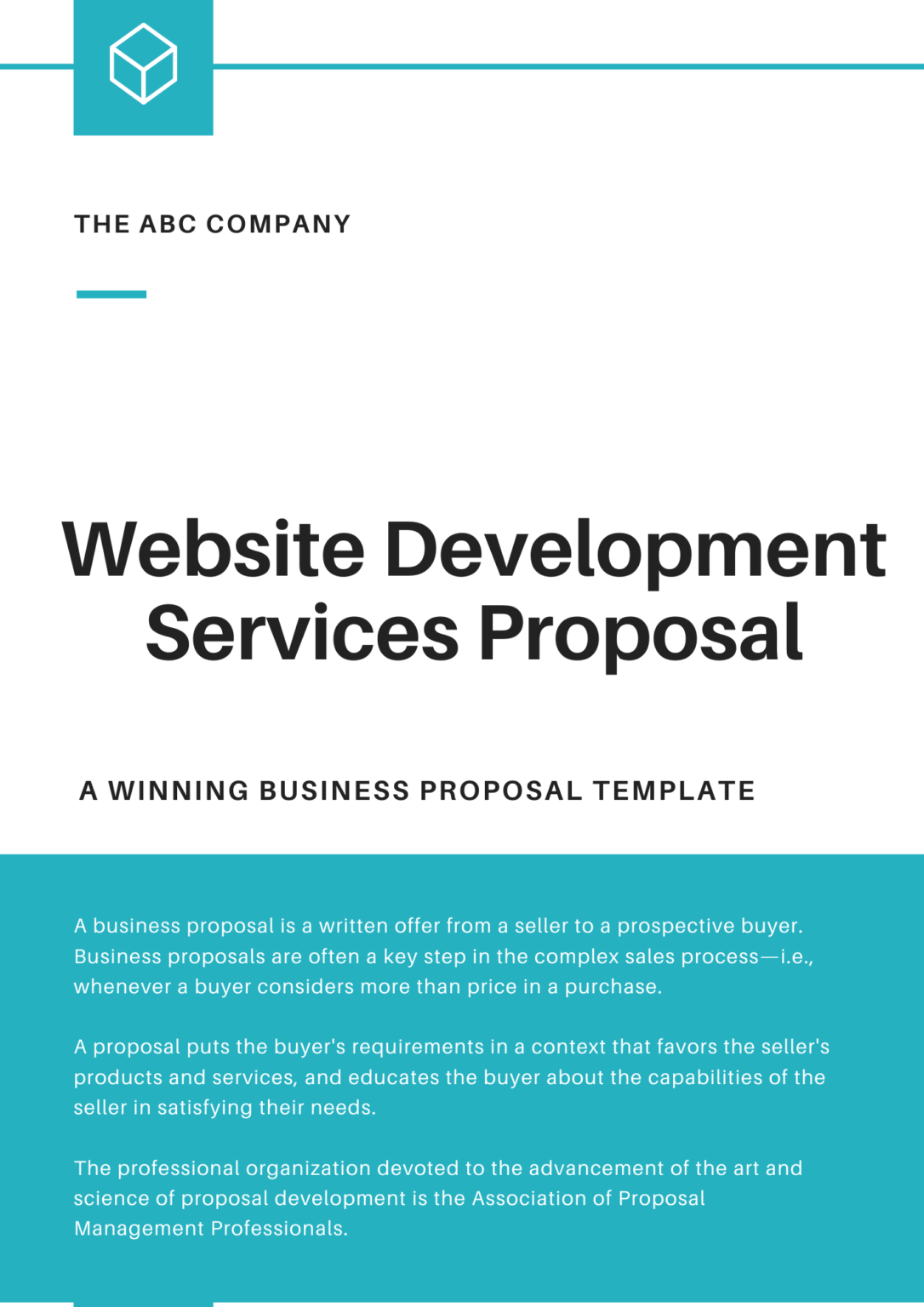 Website Development Services Proposal Template - RFPLY - Proposal Templates