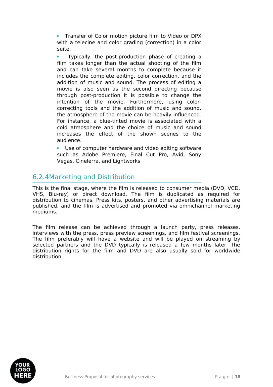 Photography Services Proposal Template - RFPLY - Proposal Templates