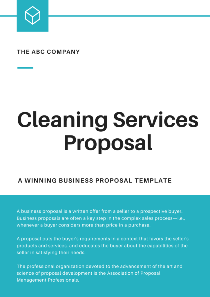 Cleaning Services Proposal Template - RFPLY