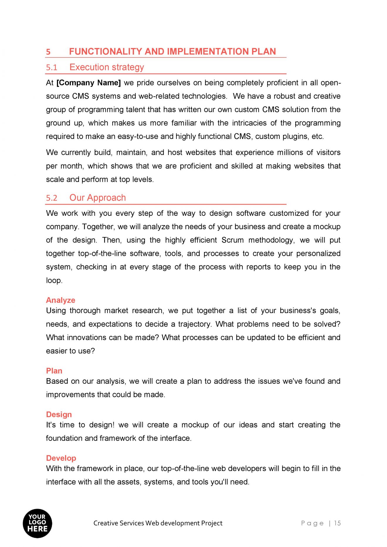 Website Development Services Proposal Template - RFPLY - Proposal Templates