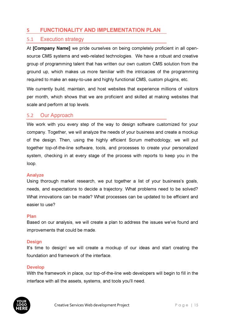 Website Development Services Proposal Template - RFPLY - Proposal Templates