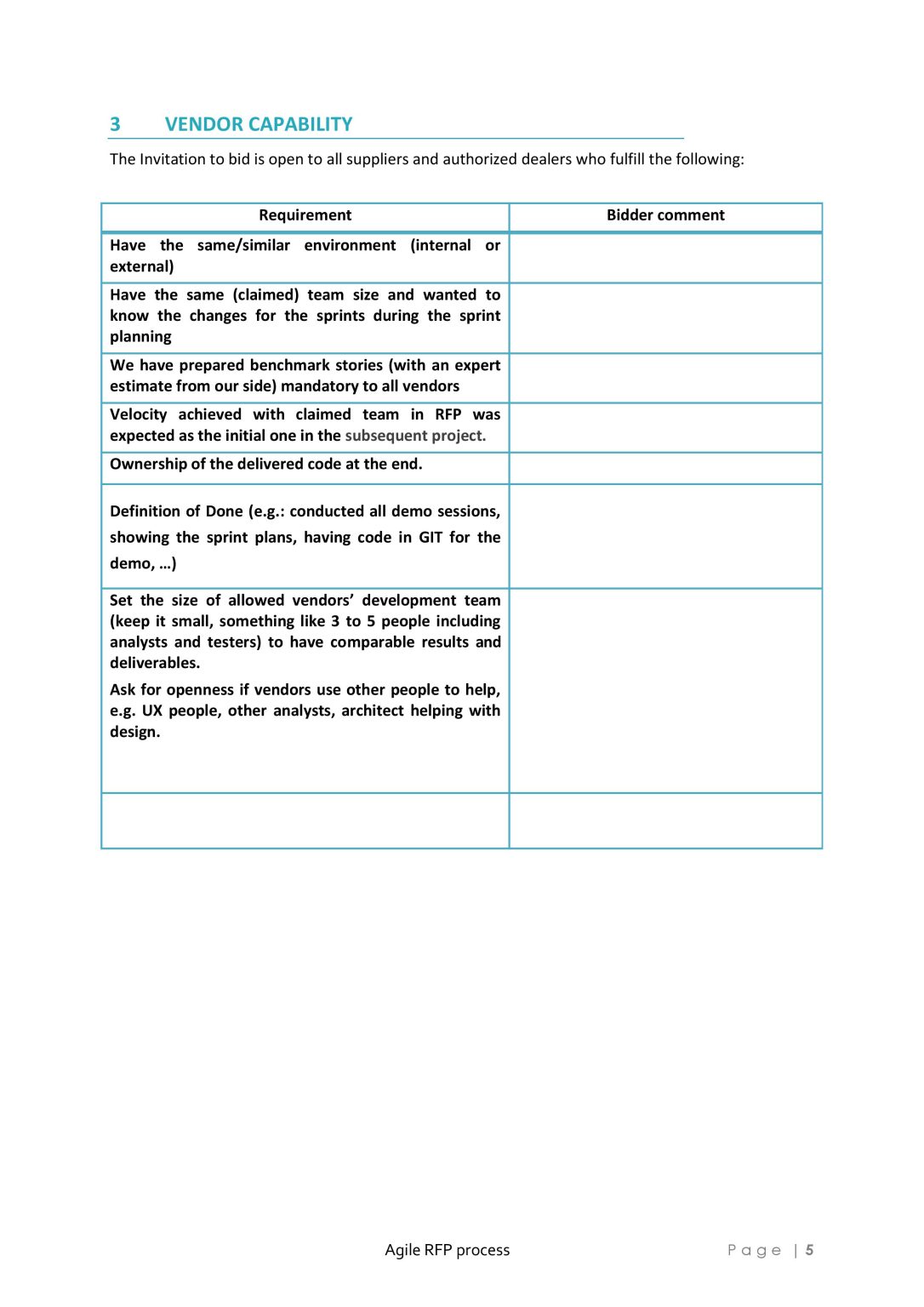 Agile RFP Process: Customizable Template to Streamline Your Process ...