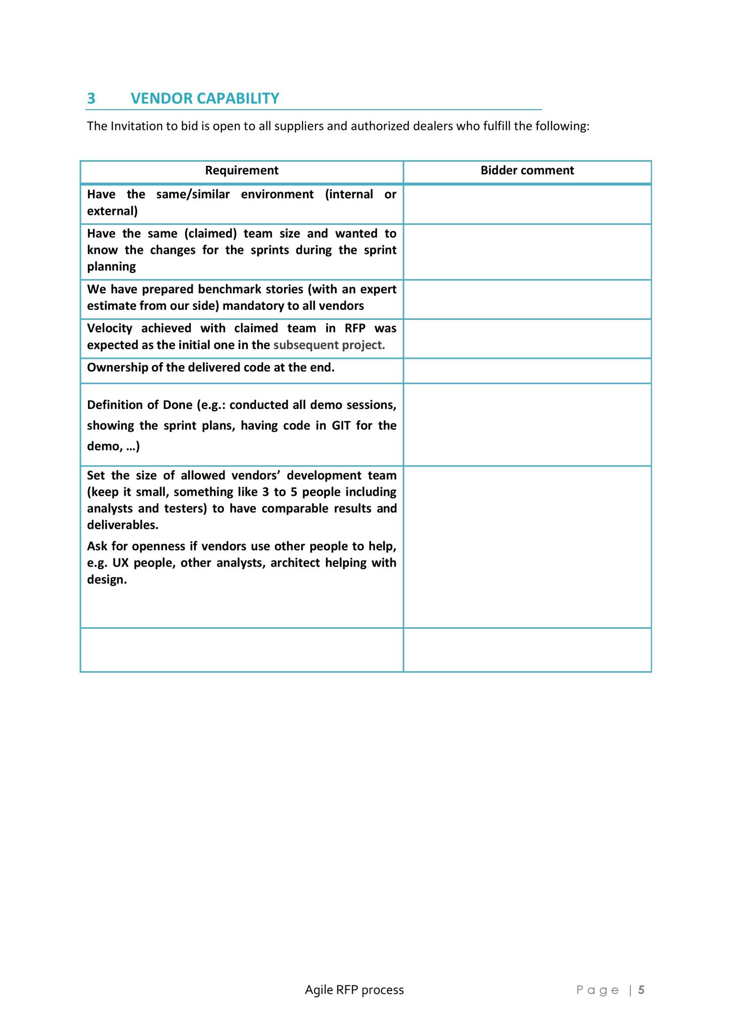 Agile RFP Process: Customizable Template to Streamline Your Process ...