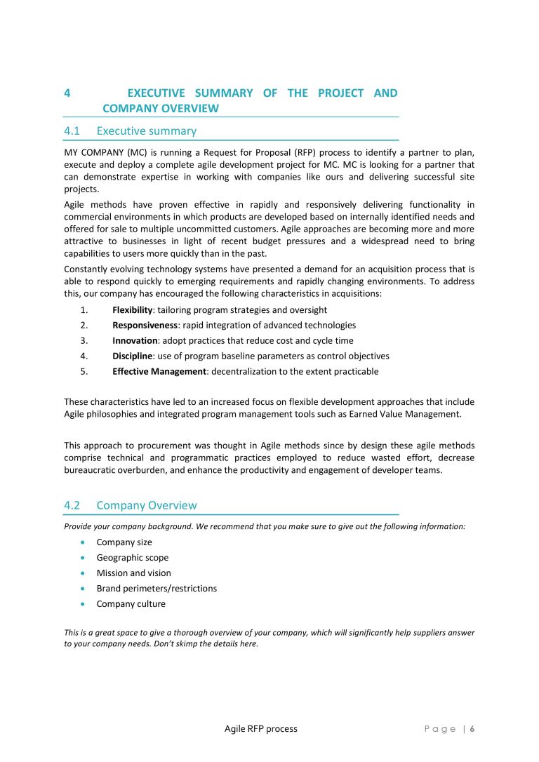 Agile RFP Process: Customizable Template to Streamline Your Process ...