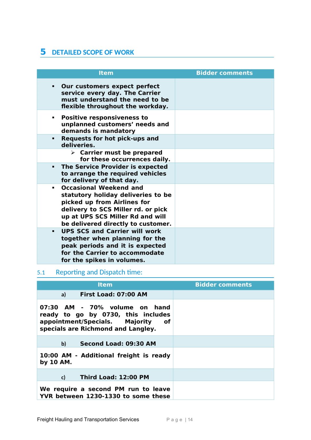 Freight Hauling and Transportation Services Proposal Template - RFPLY ...