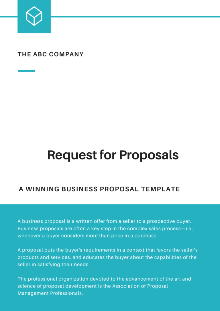Request for Proposal (RFP) Template for procurement - RFPLY - Proposal ...