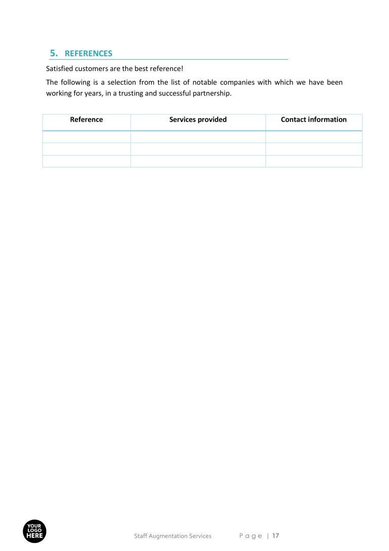 IT Staff Augmentation Services Proposal Template - RFPLY - Proposal ...