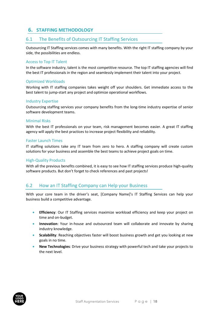IT Staff Augmentation Services Proposal Template - RFPLY - Proposal ...