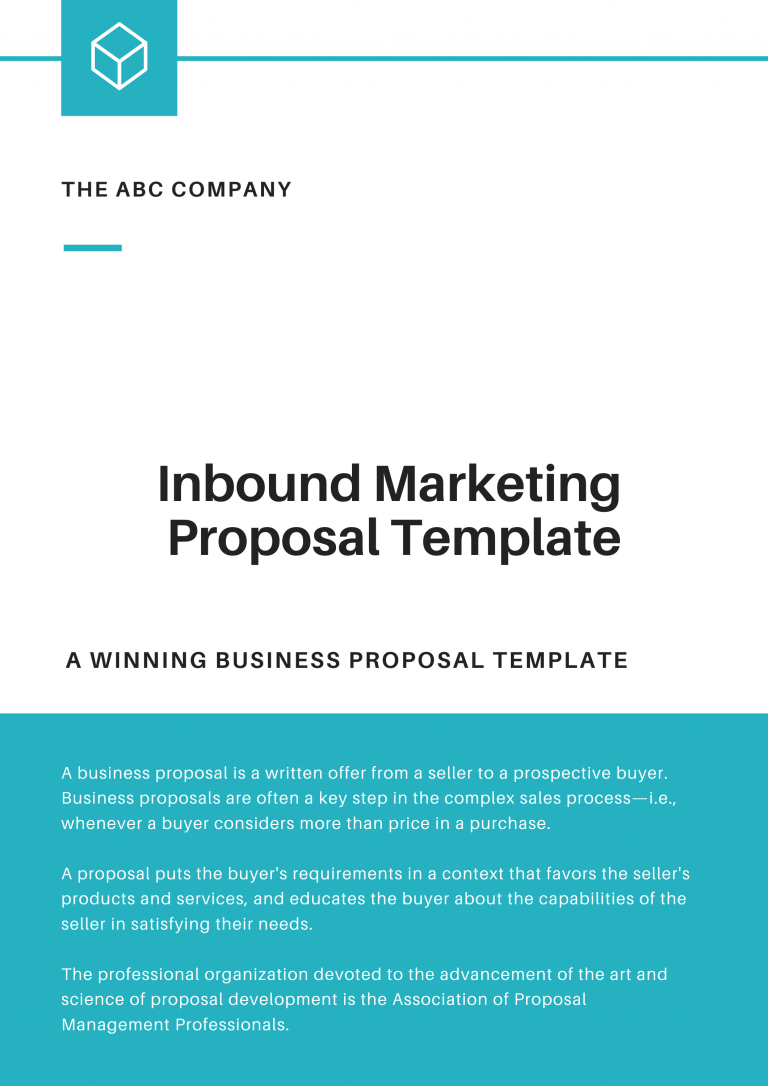 Inbound Marketing Proposal Template - RFPLY - Proposal Templates