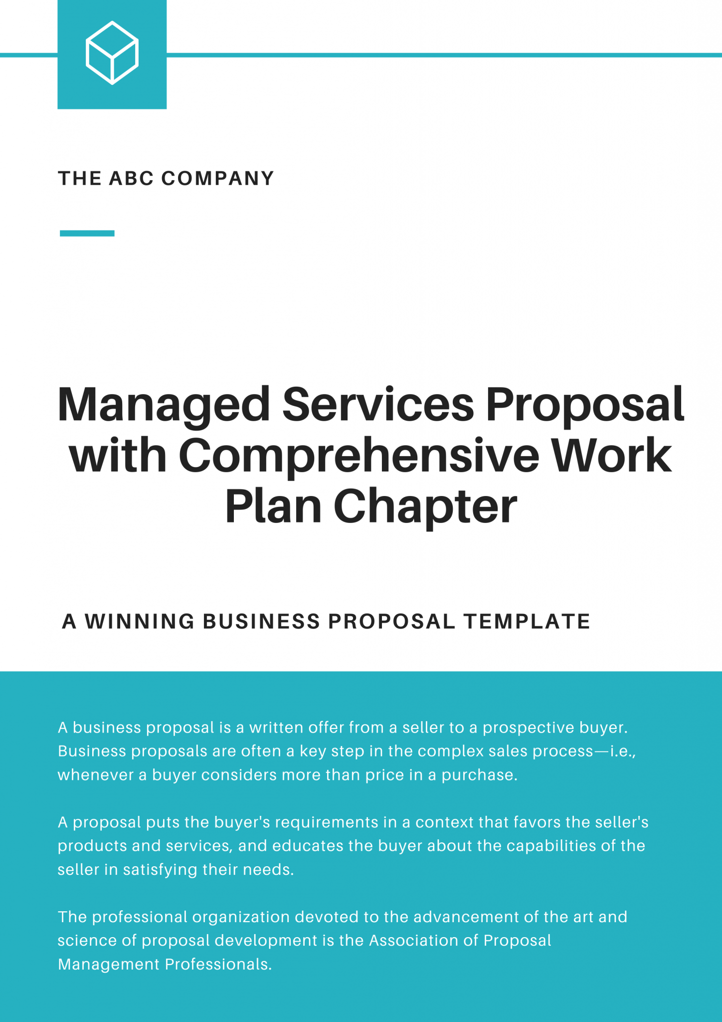 Managed Services Proposal Template with comprehensive work plan chapter ...