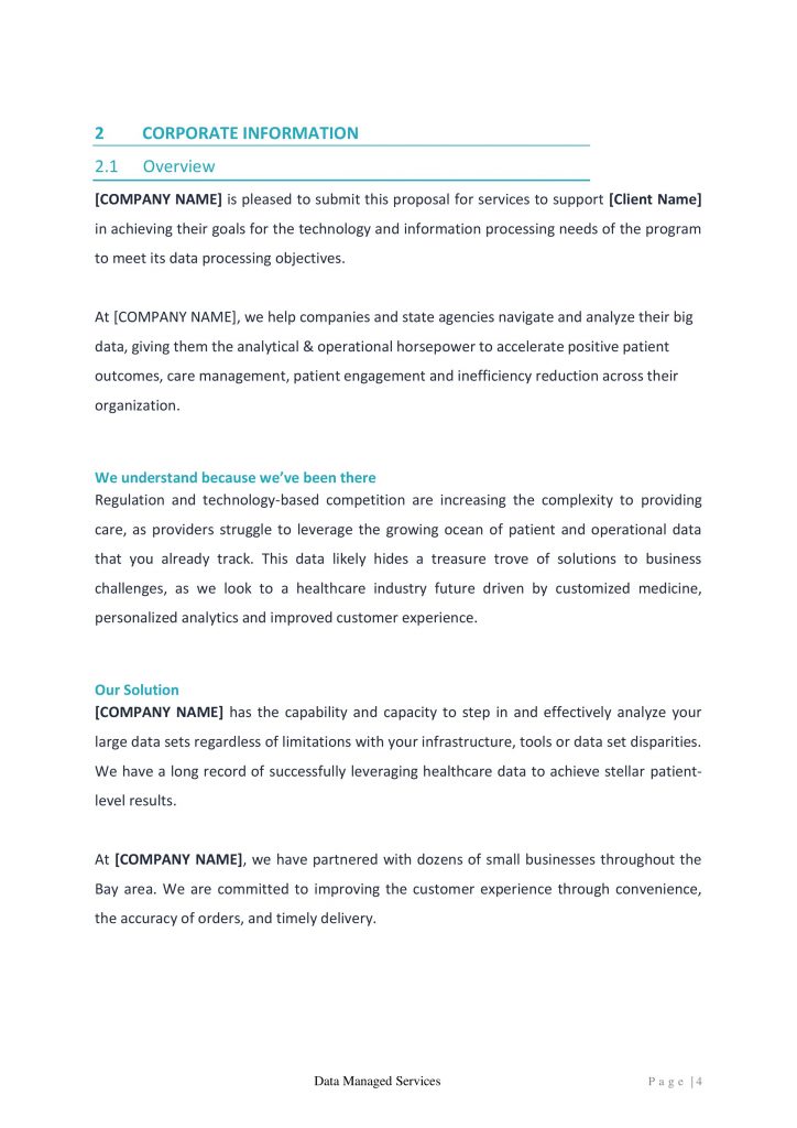 Data Processing Services Proposal Template - RFPLY - Proposal Templates