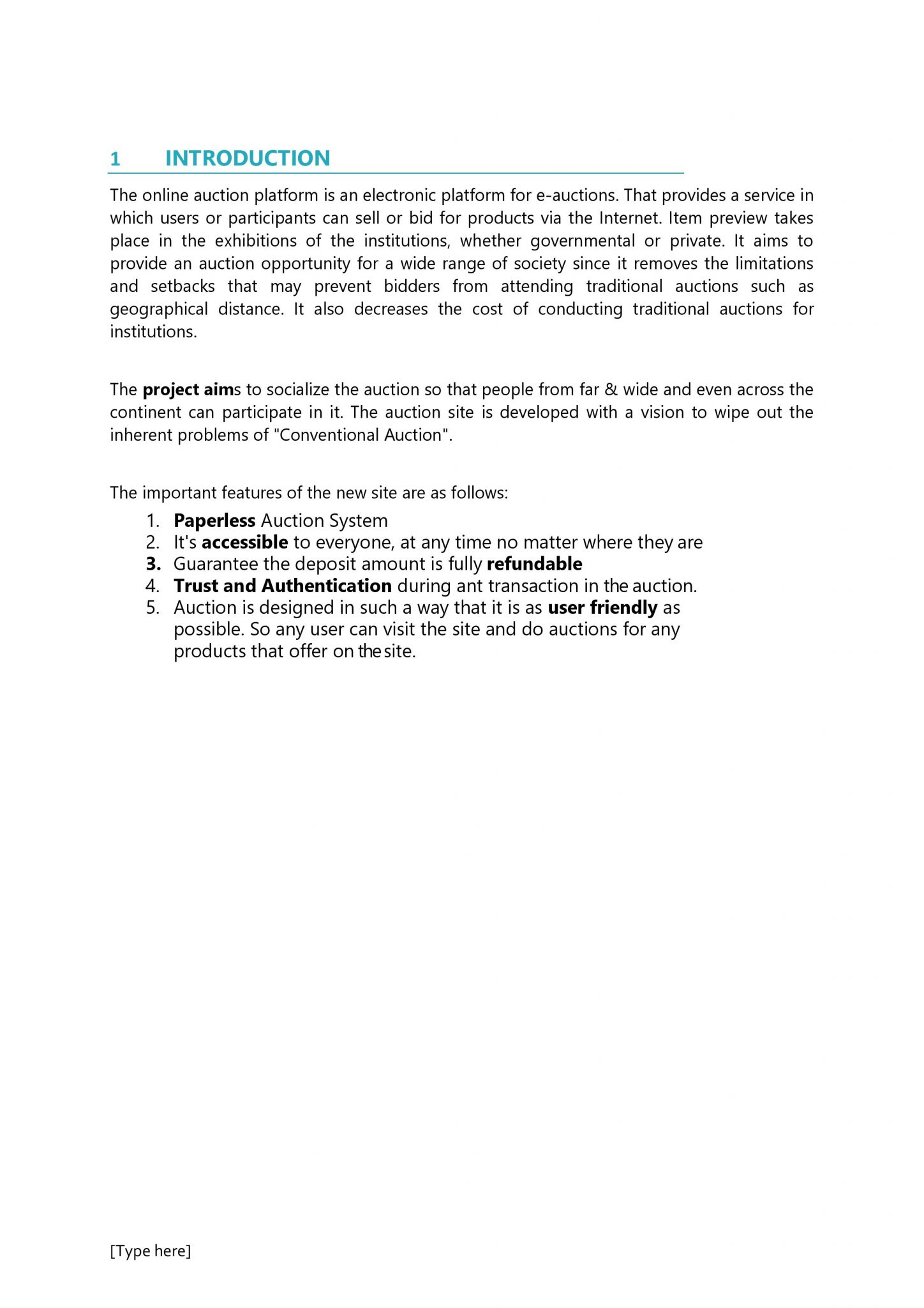 Auction Platform Business Proposal Template - RFPLY - Proposal Templates