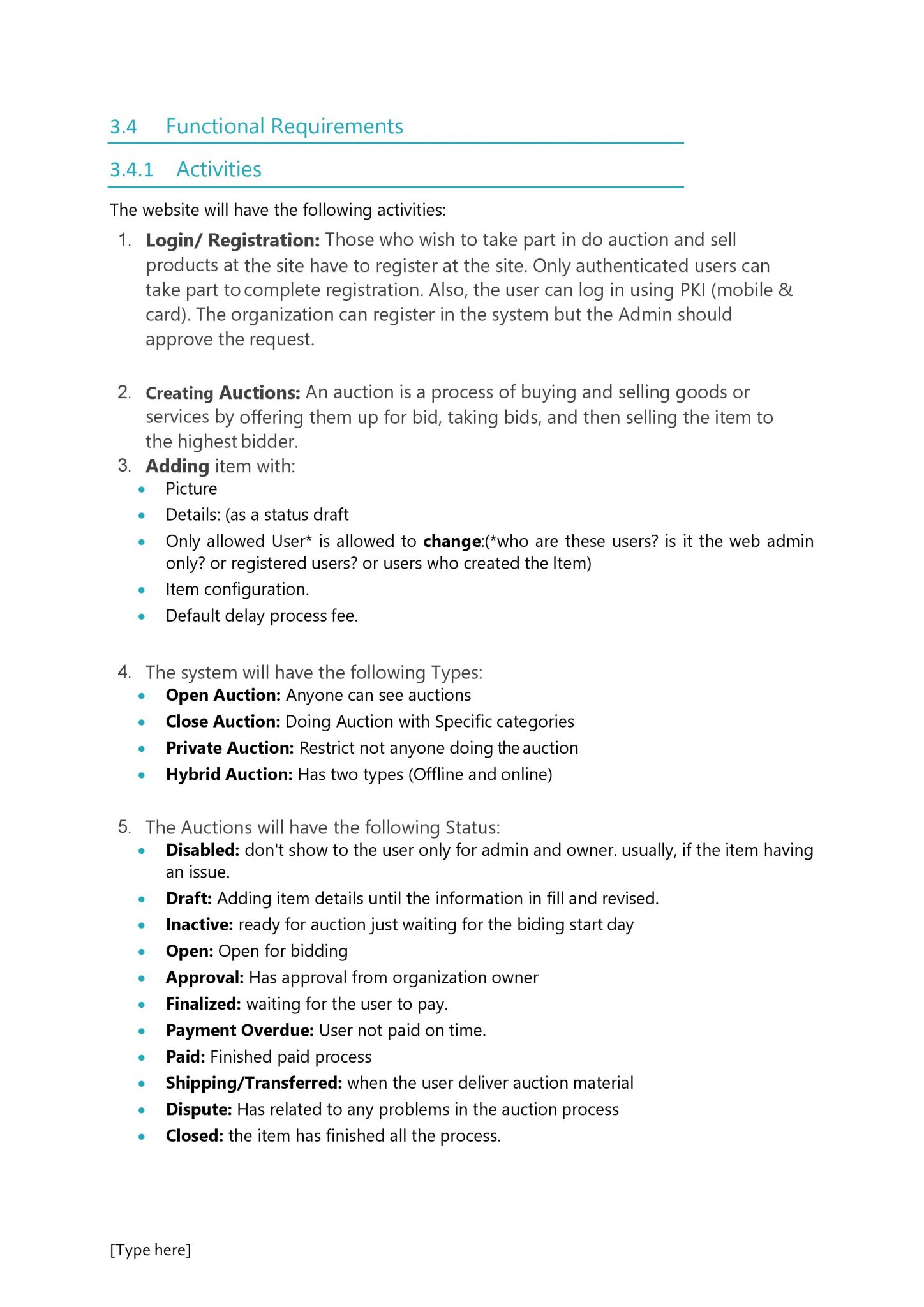 Auction Platform Business Proposal Template - RFPLY - Proposal Templates