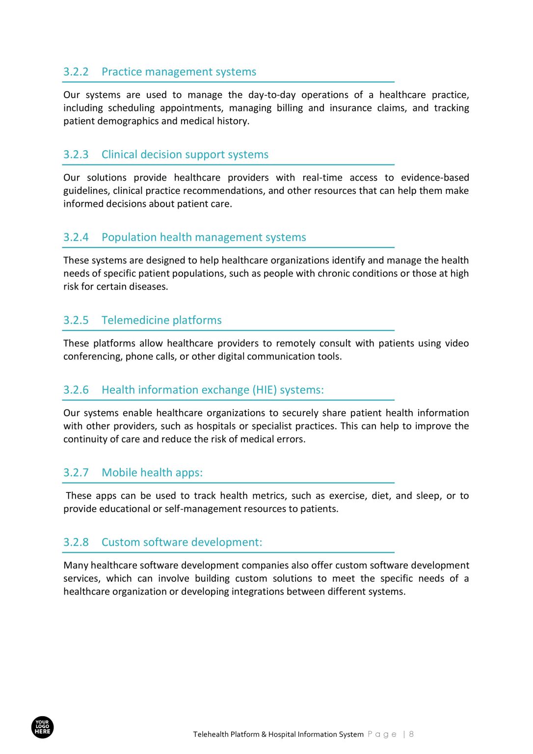 Hospital Information System Business Proposal Template - RFPLY ...