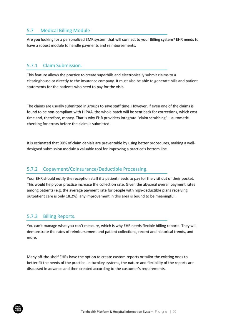 Hospital Information System Business Proposal Template - RFPLY ...