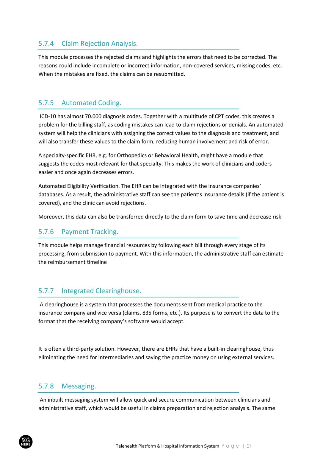 Hospital Information System Business Proposal Template - RFPLY ...