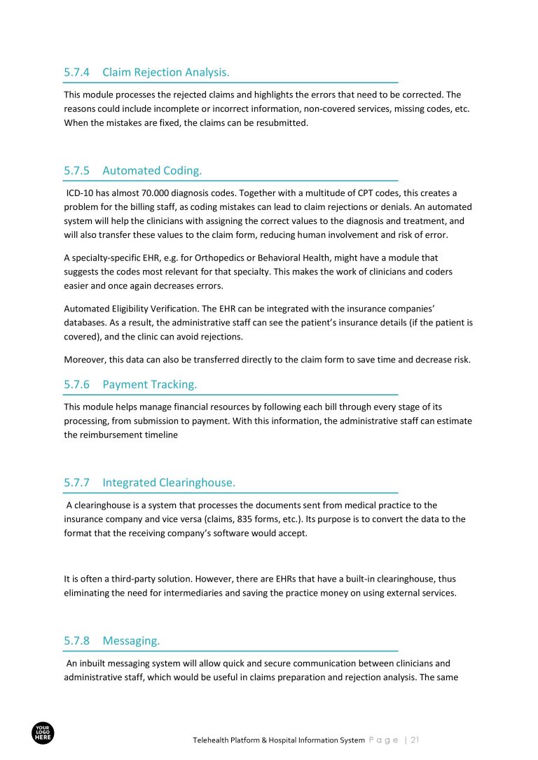 Hospital Information System Business Proposal Template - RFPLY ...