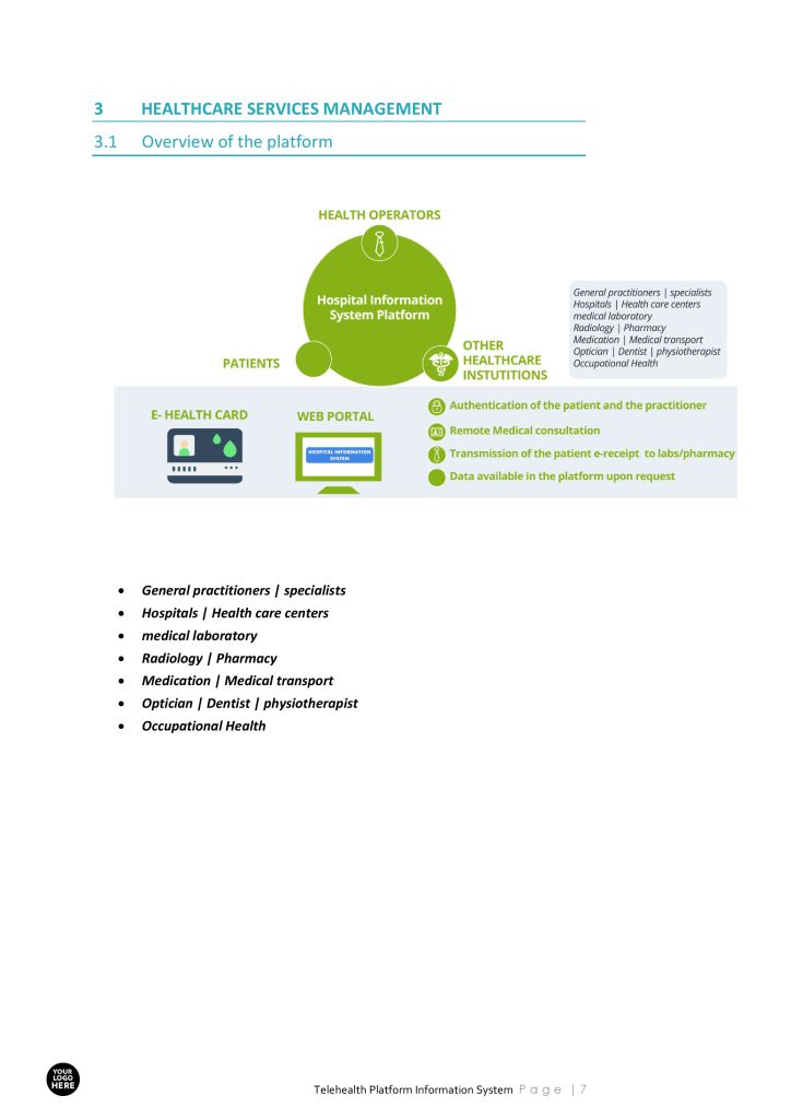 Telehealth Platform Information System Business Proposal Template ...