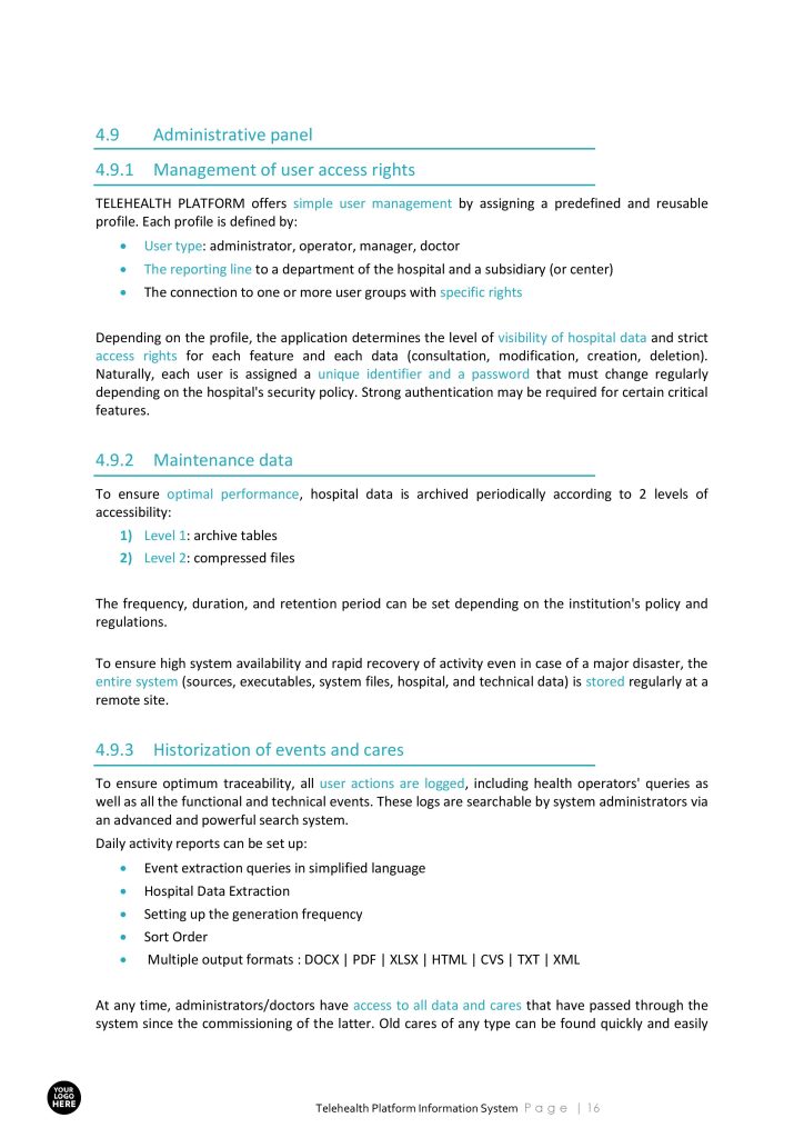 Telehealth Platform Information System Business Proposal Template ...