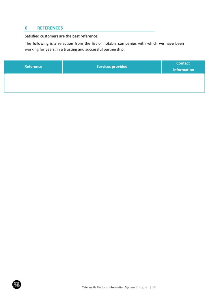 Telehealth Platform Information System Business Proposal Template ...