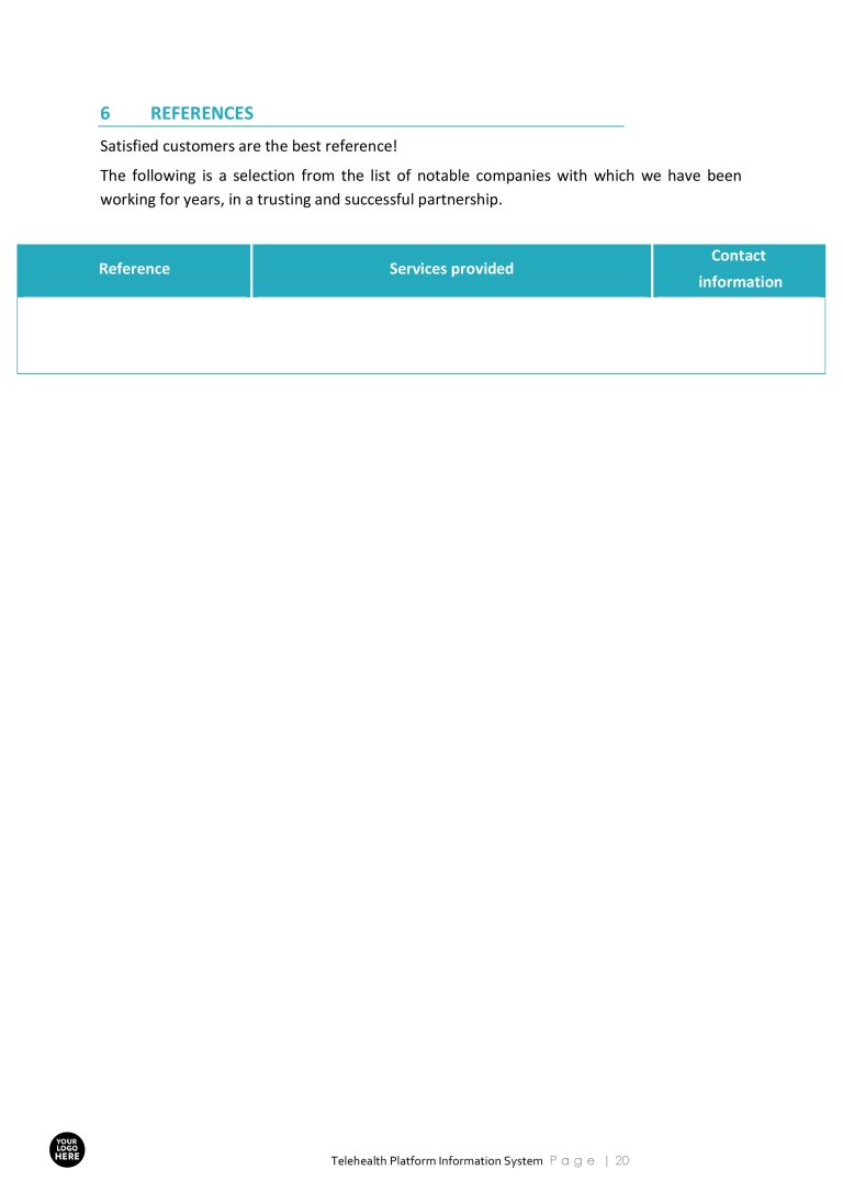 Telehealth Platform Information System Business Proposal Template ...