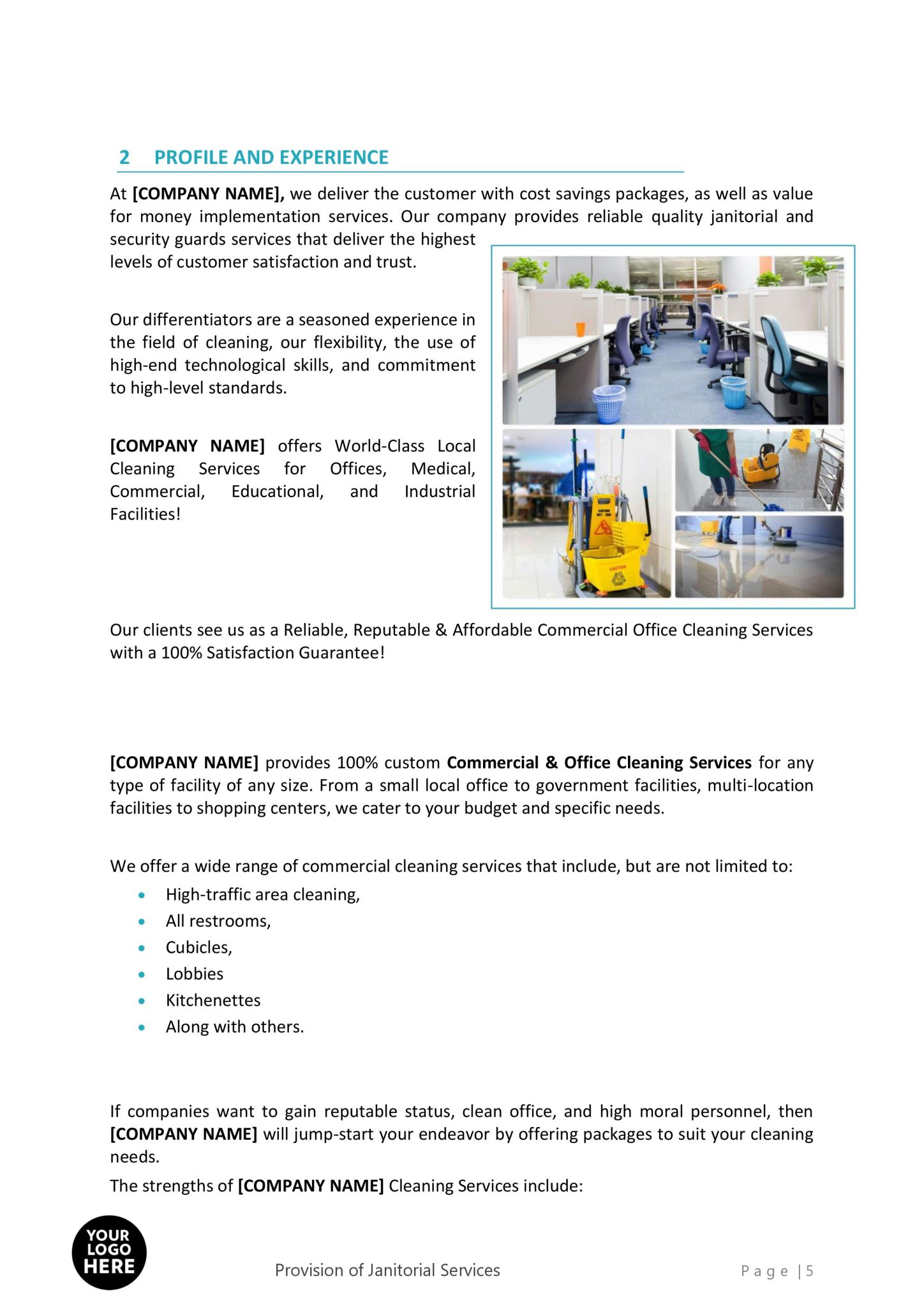 Janitorial Commercial Cleaning Business Proposal Template - RFPLY ...
