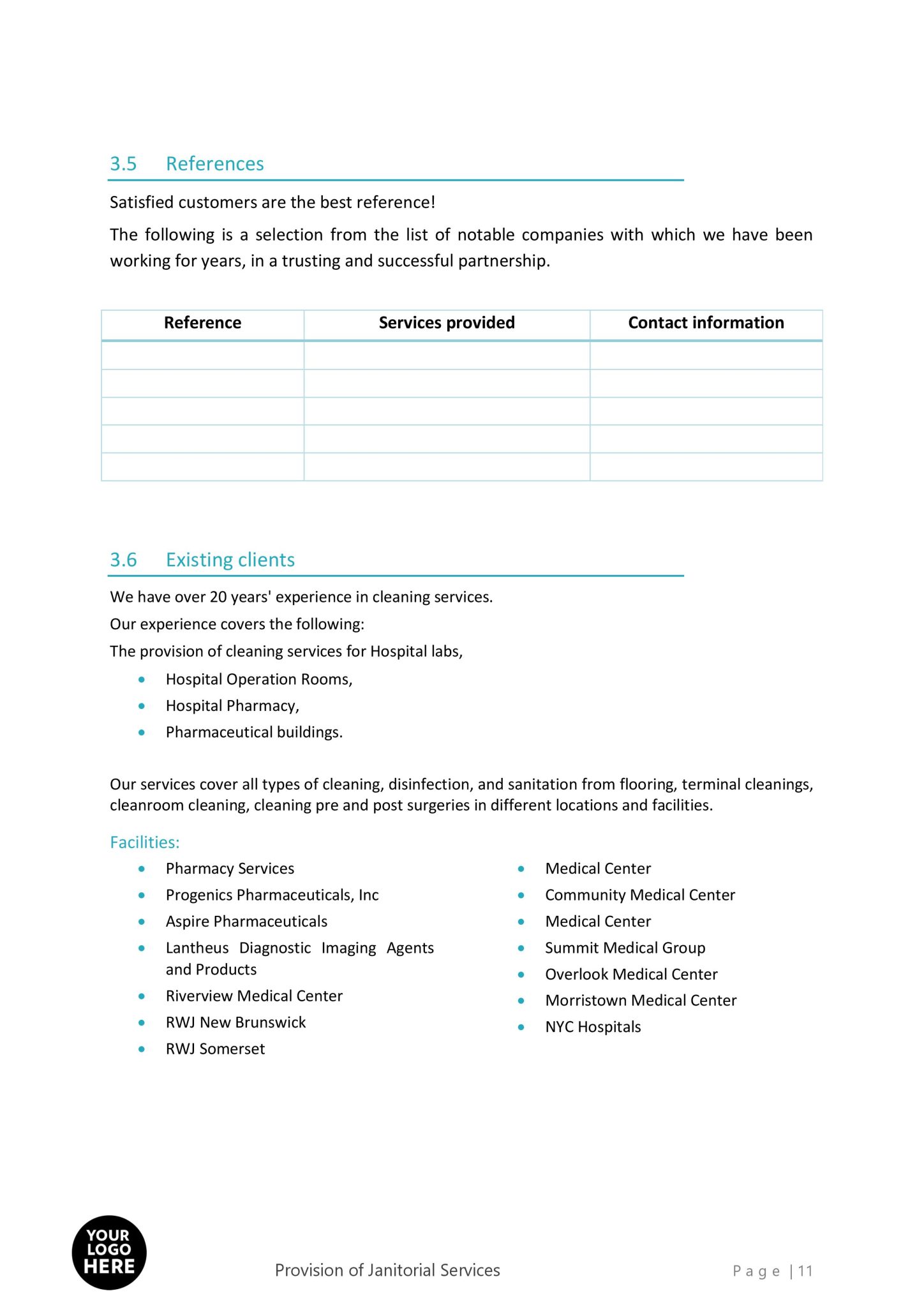 Janitorial Commercial Cleaning Business Proposal Template - RFPLY ...