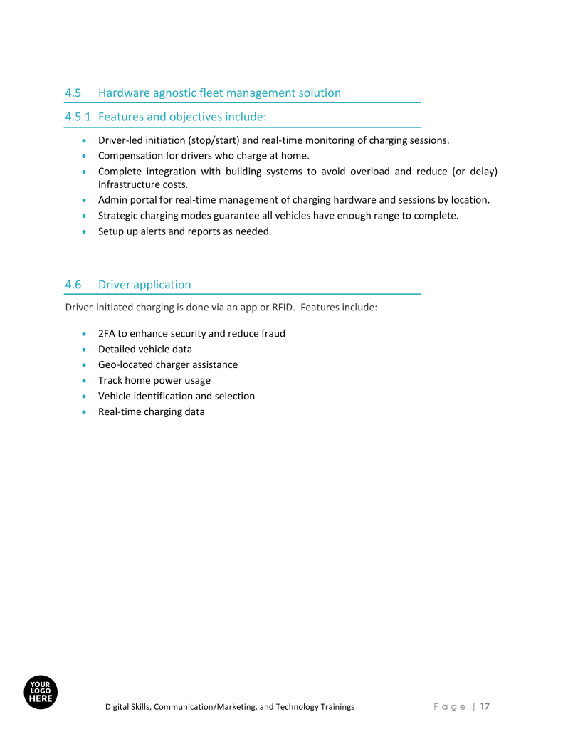 EV Charging Infrastructure Services Business Proposal Template - RFPLY ...