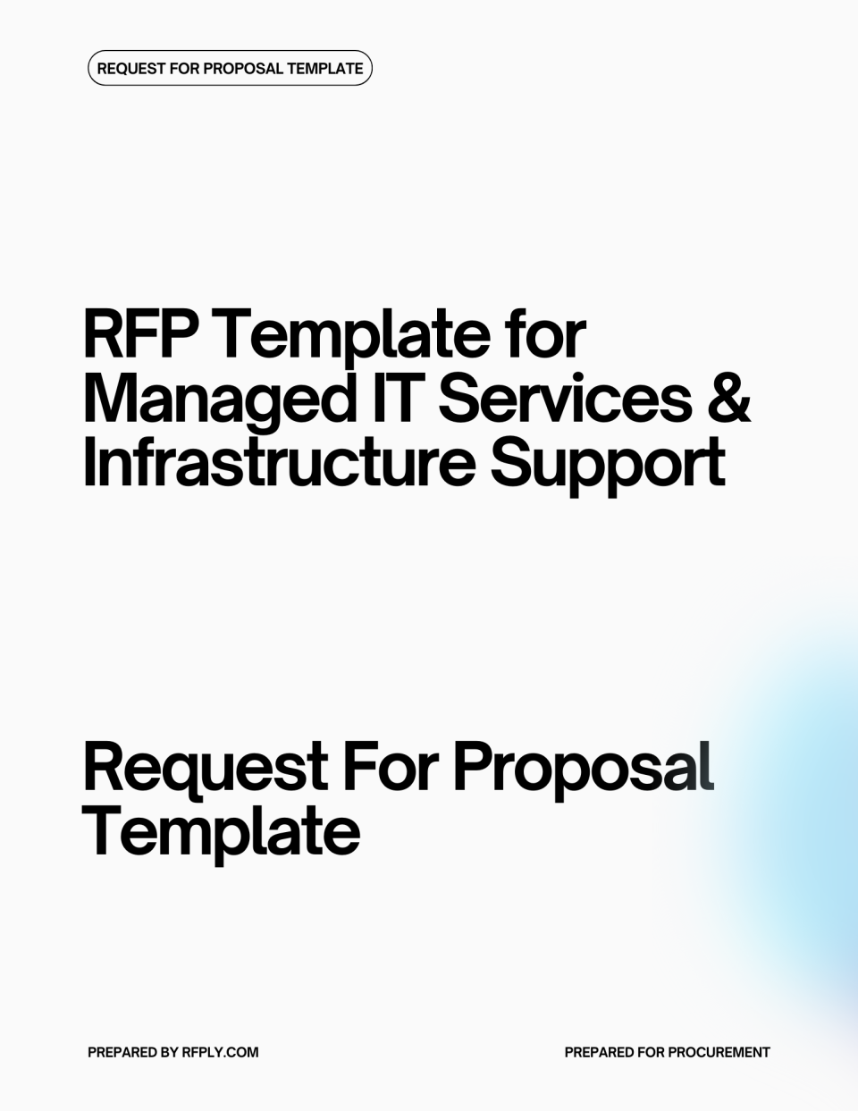 RFP Template for Managed IT Services and Infrastructure Support - RFPLY ...