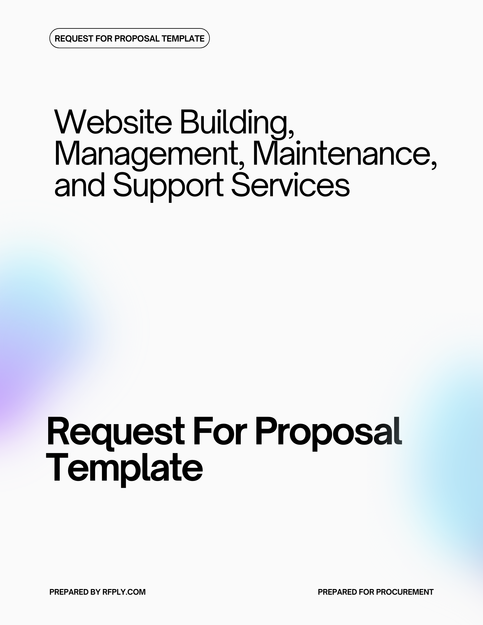 Website Request For Proposal Template